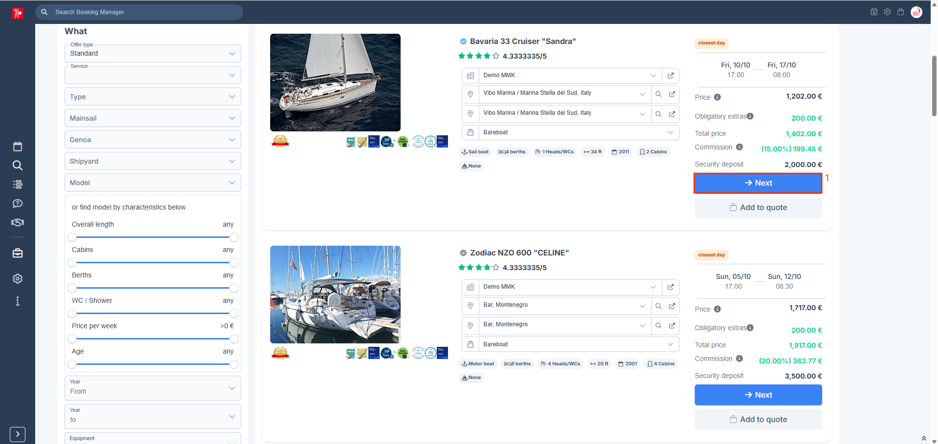 How to open a booking – Booking Manager