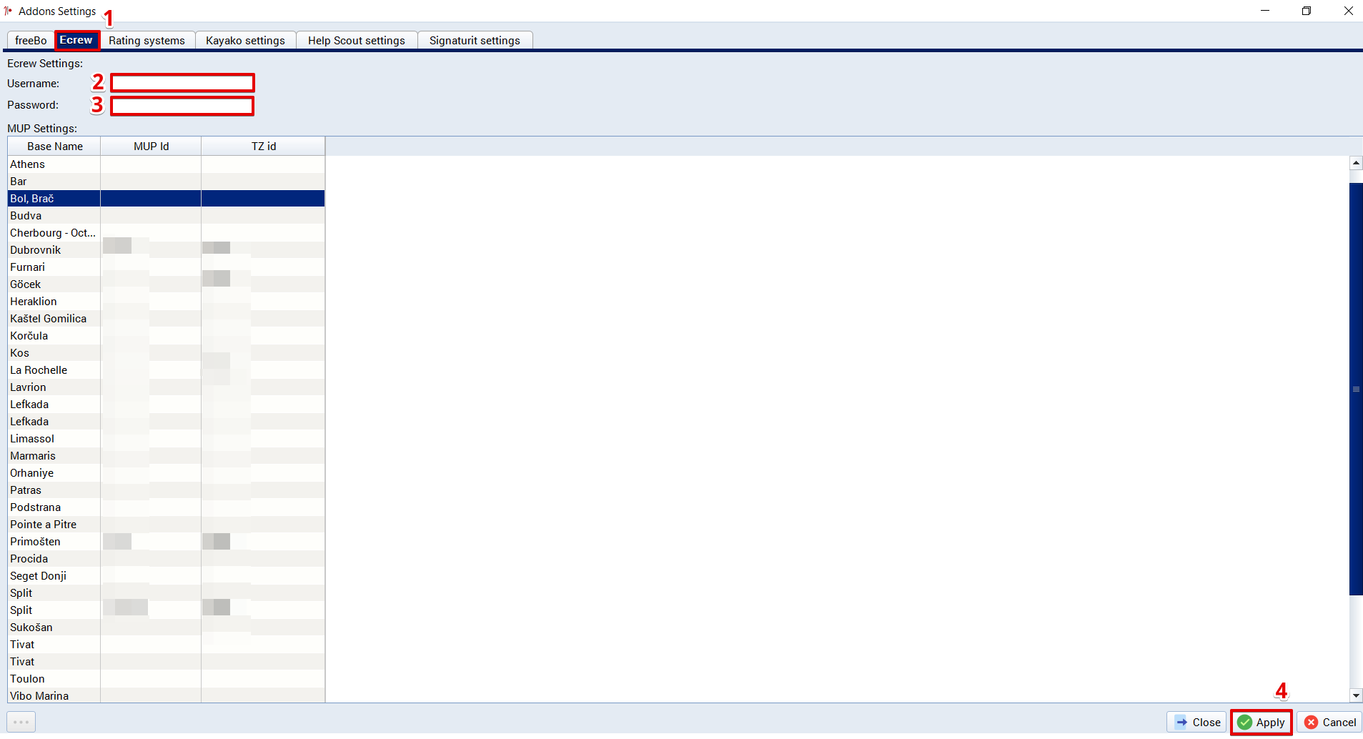 How to send crew lists to E-crew – Booking Manager